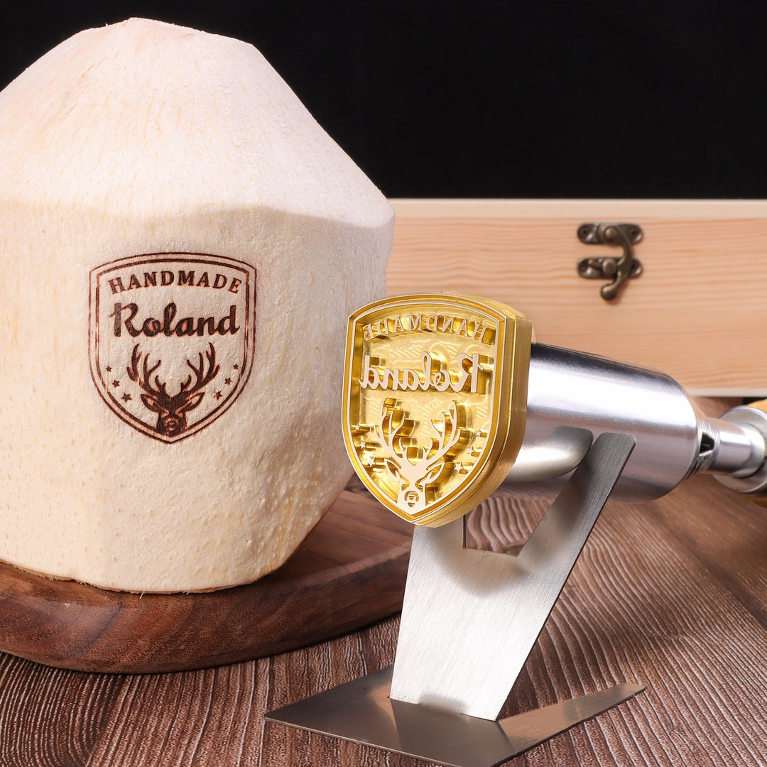 Custom Coconut Stamp, Coconut Branding Iron Custom, Personalized ...