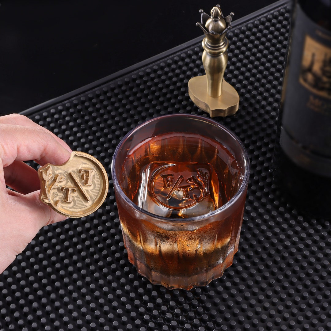 Custom Whiskey Ice Cube Stamp, Personalize Bar Logo Stamp, Ice Stamp ...