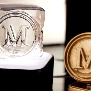 Personalized Logo Ice Stamp, Ice Cube Stamp, Whiskey Ice Stamp, Brass ...