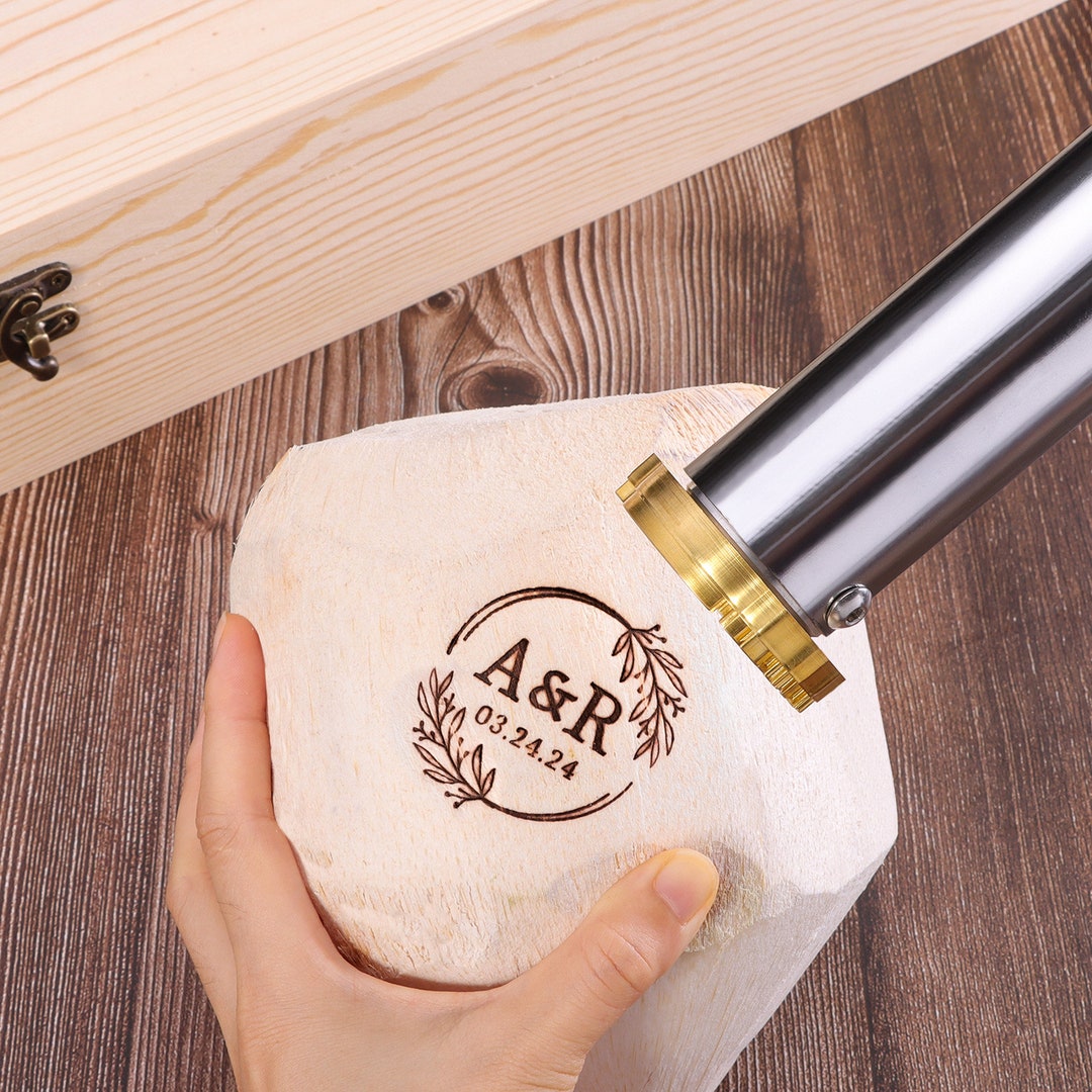 Wedding Coconut Branding Iron Logo Custom, Custom Coconut Stamp ...