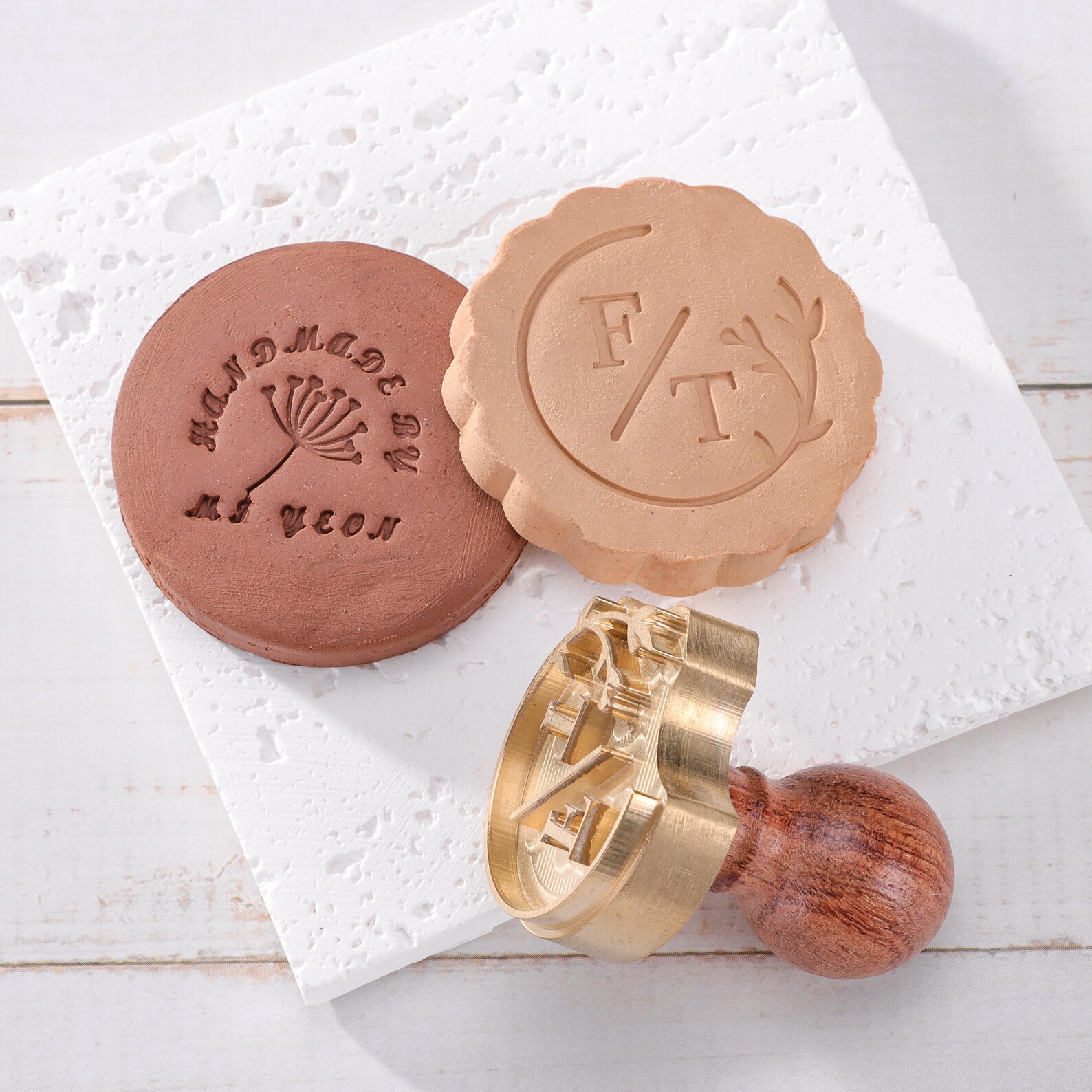 Highly Detailed Logo Designs Stamp, Pottery Stamp, Custom Handmade Clay ...