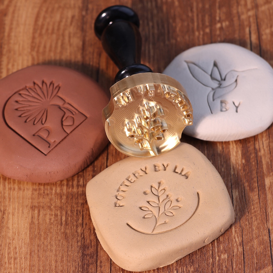 Clay Signature Custom, Custom Pottery Stamp, Brass Stamp for Pottery ...