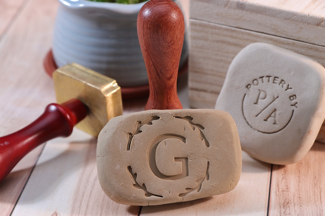 Custom Logo Ceramic Stamp, Personalized Pottery Stamp, Stamp for Clay ...