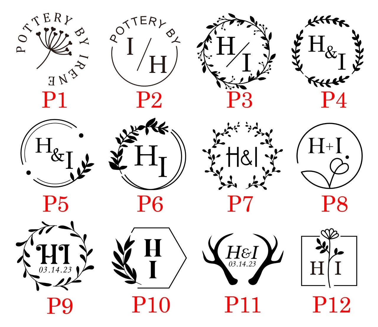 Custom Pottery Signature Stamp Pottery Stamp Acrylic Pottery - Etsy