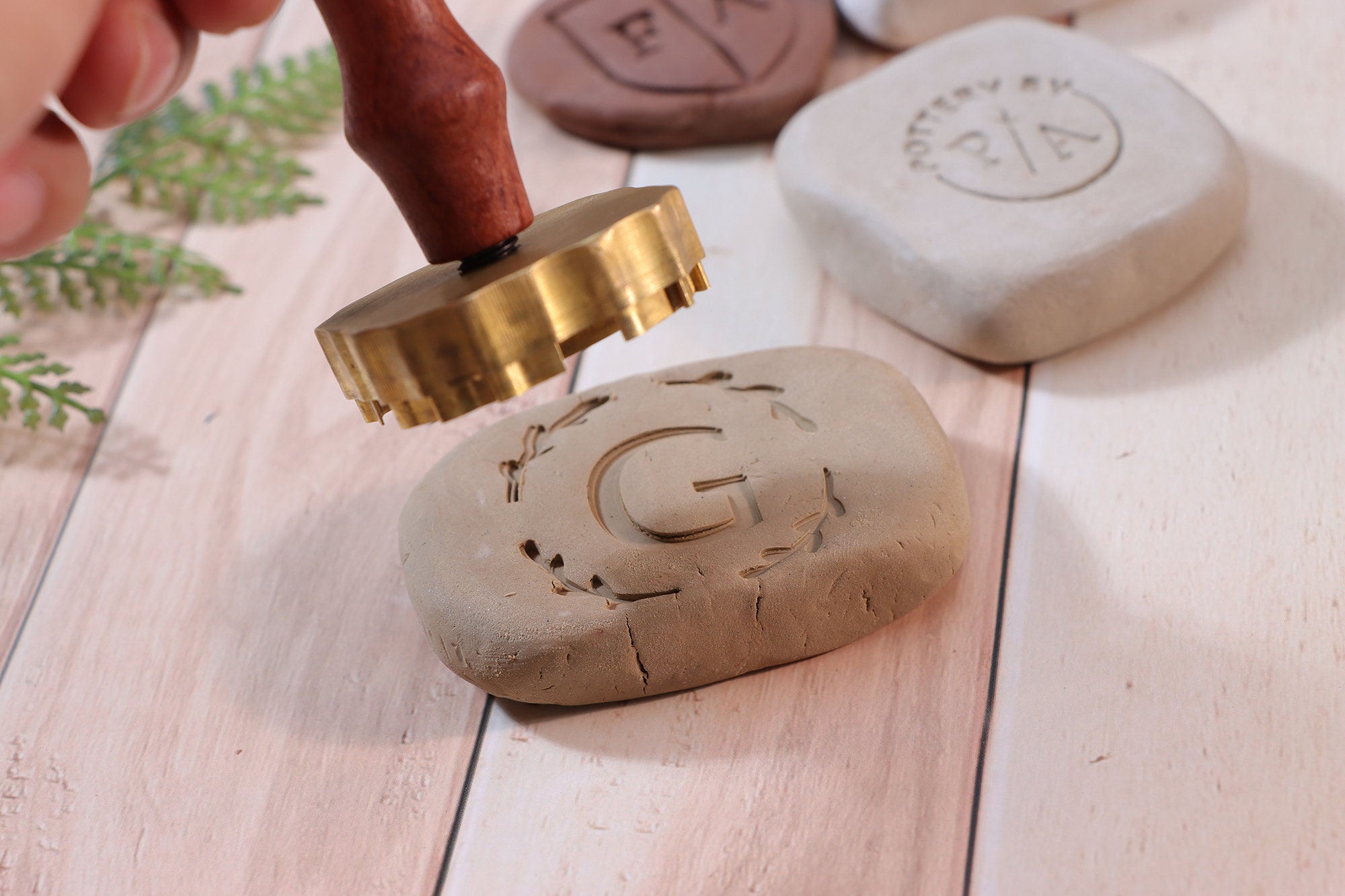 Custom Logo Ceramic Stamp, Personalized Pottery Stamp, Stamp for Clay ...