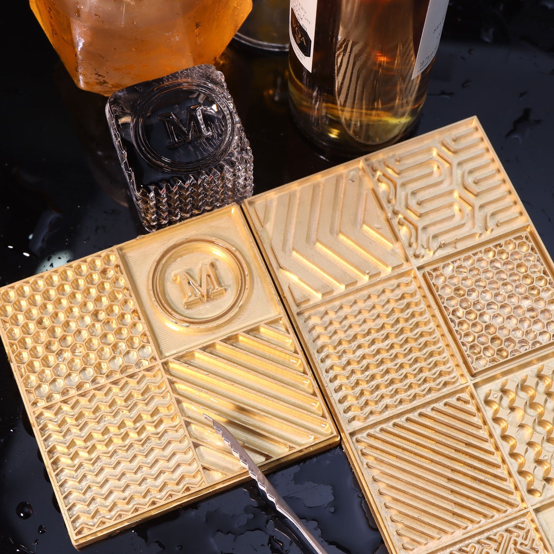 Custom Ice Cube Stamp, Personalized Ice Cube Plate, Honeycomb Ice Cube ...