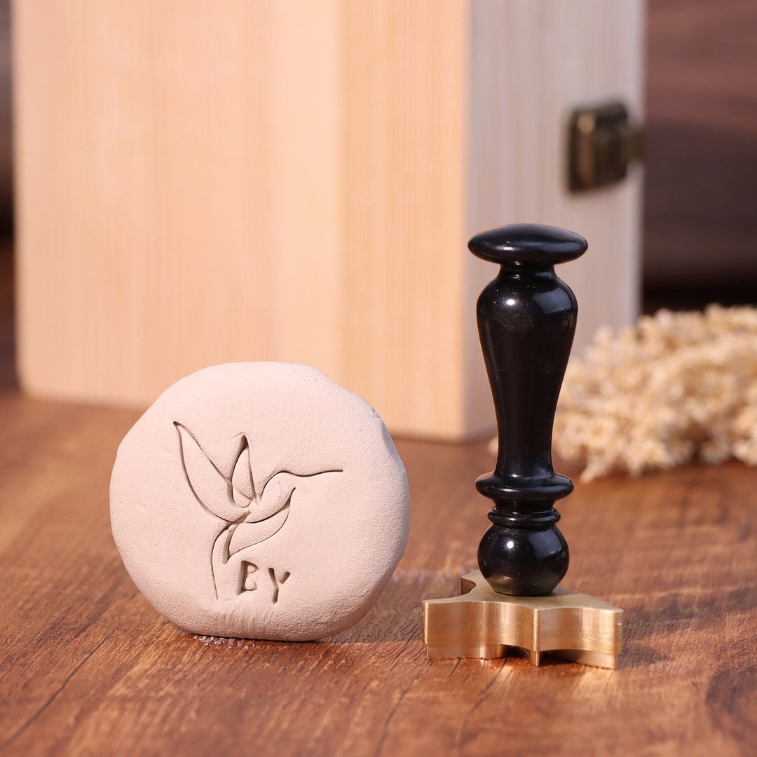 Custom Clay Stamp, Custom Logo Ceramic Stamp, Brass Stamp for Clay ...