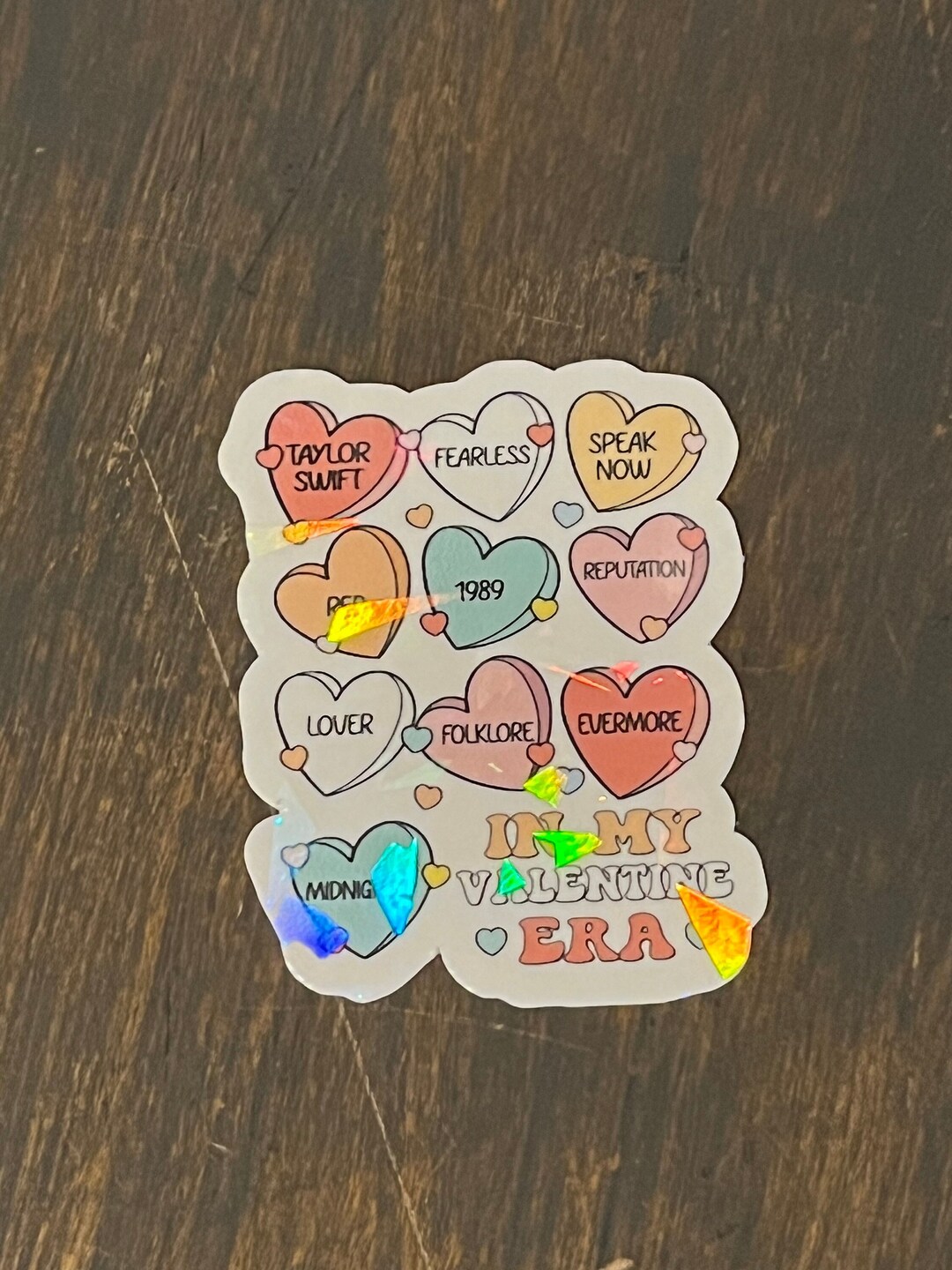 Holographic Taylor Swift Valentines Day Sticker - Etsy