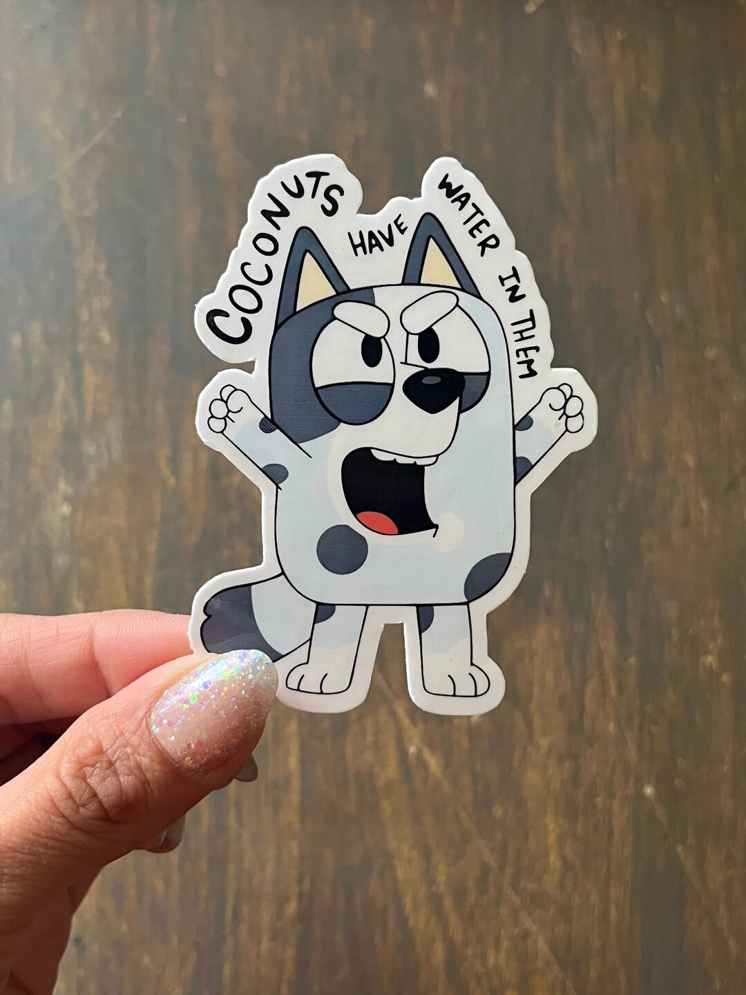 Bluey Muffin Coconut Water Sticker - Etsy