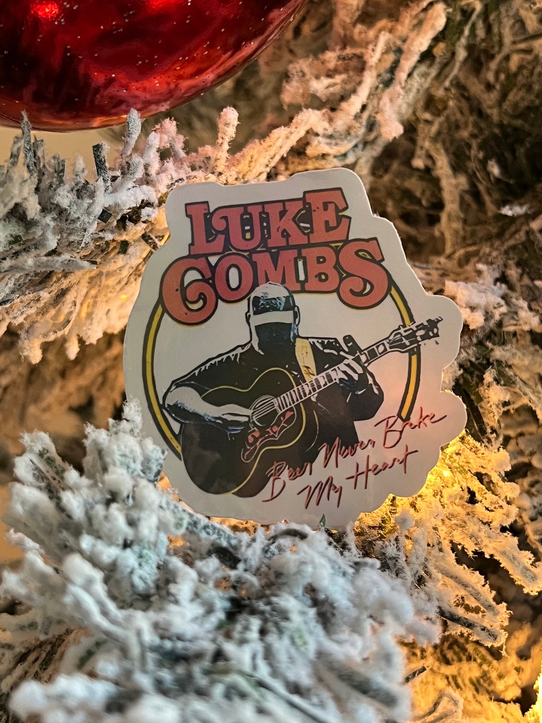 Luke Combs Beer Never Broke My Heart Holographic Sticker - Etsy