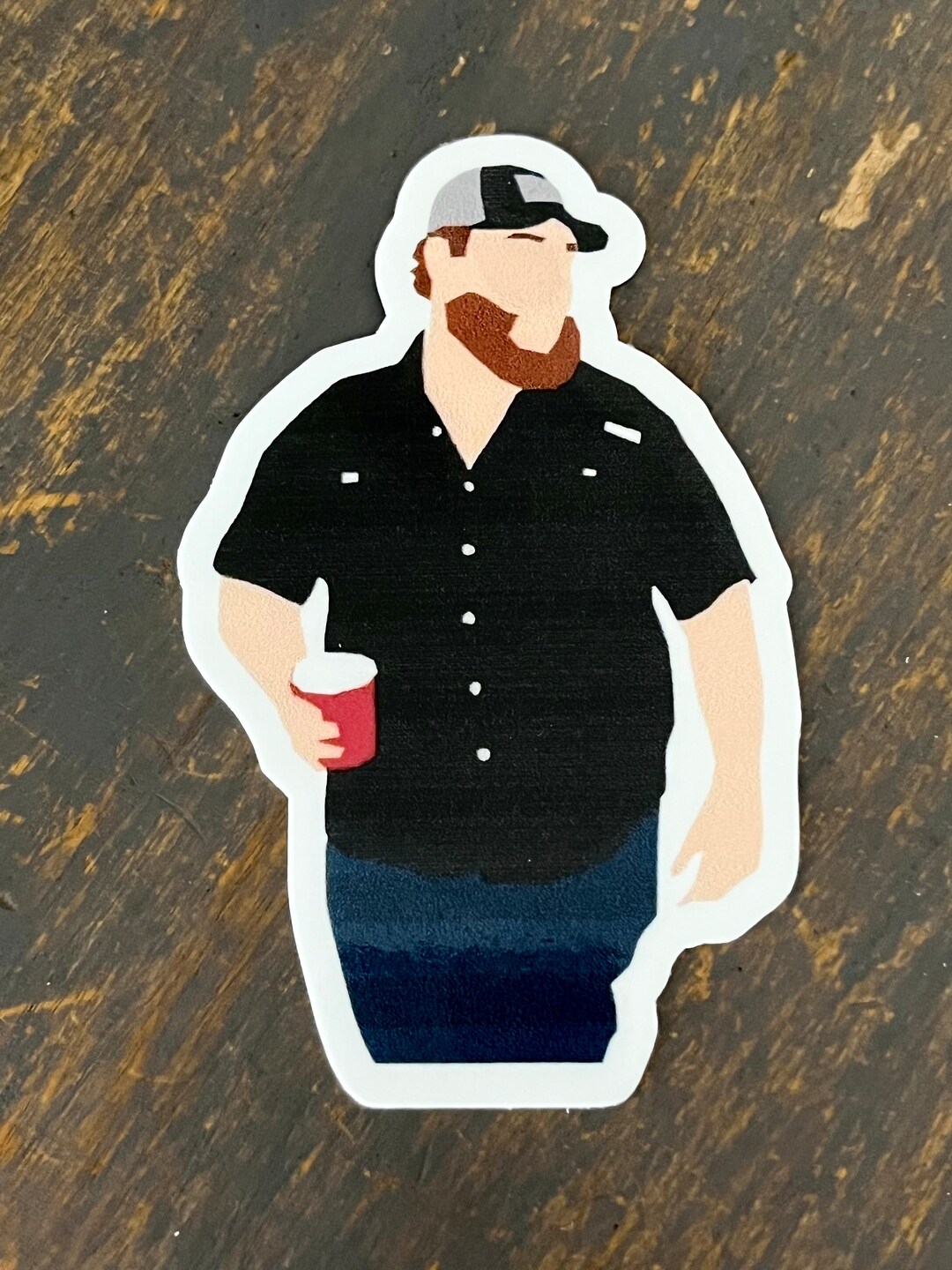 Luke Combs Silhouette Sticker - Etsy