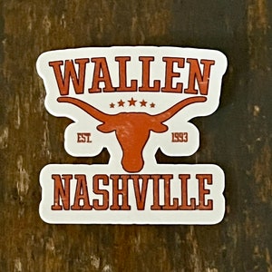 Nashville Wallen Waterproof Sticker - Etsy