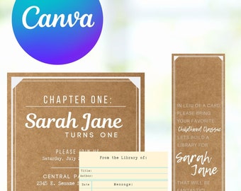 CANVA EDITABLE TEMPLATE Storybookbirthday Party Invitation Instant ...