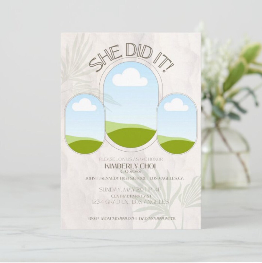 Custom Graduation Party Invitation Editable Digital Download Graduation ...