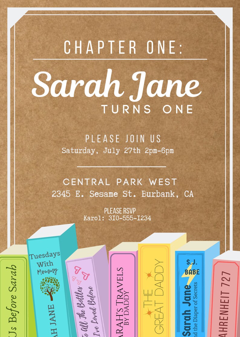 CANVA EDITABLE TEMPLATE | Storybookbirthday Party Invitation | Instant ...