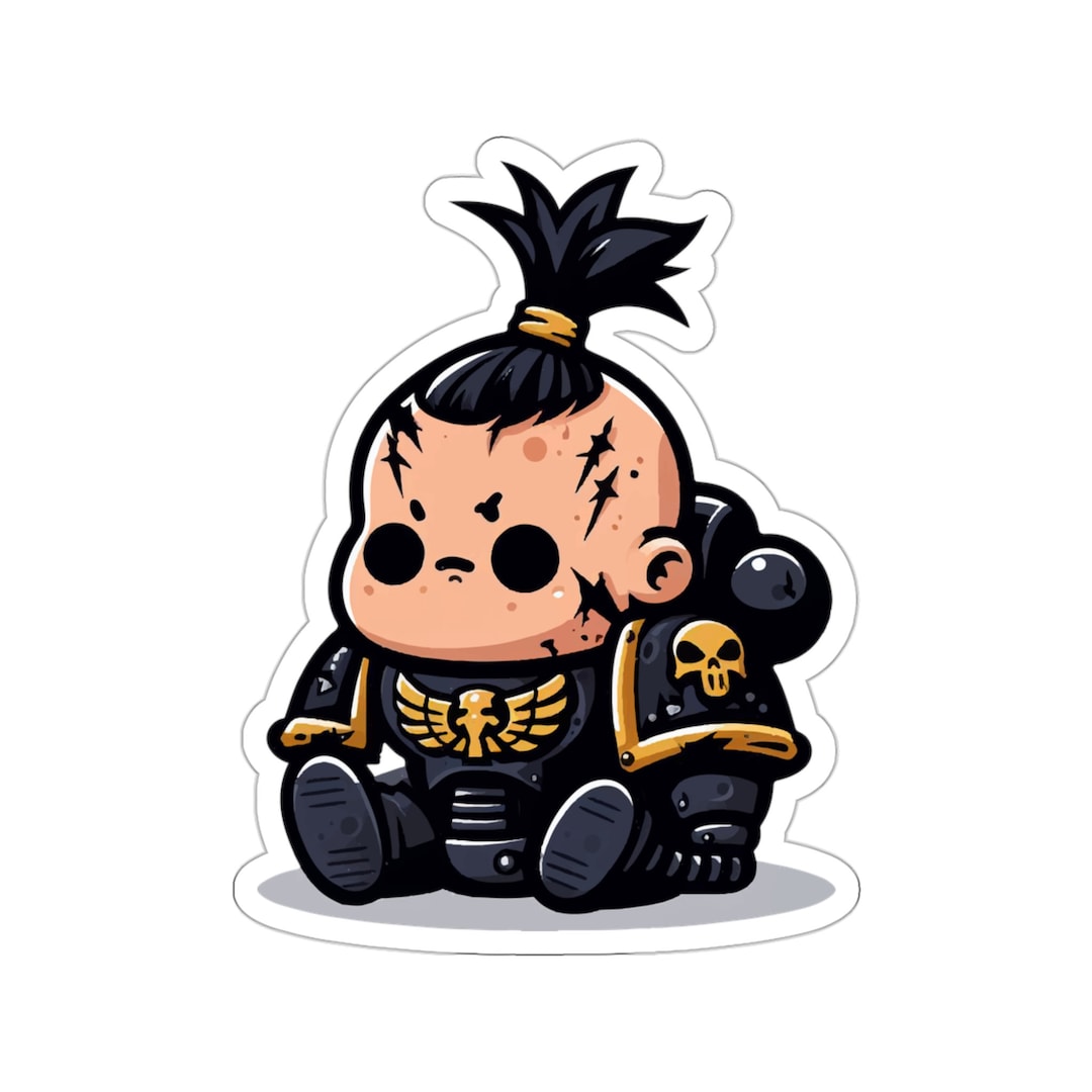 Grumpy Goth Space Baby Sticker - Etsy