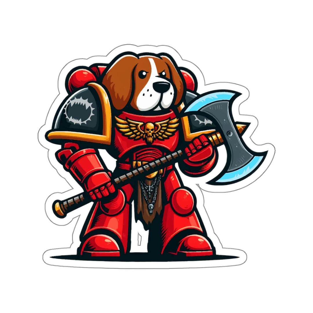 The War Hound With Power Axe Sticker - Etsy