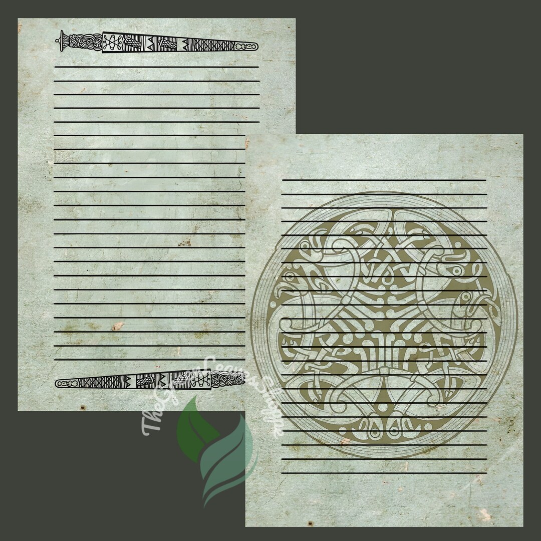 Printable Celtic and Irish Notebook Pages: 24 Different Printable ...