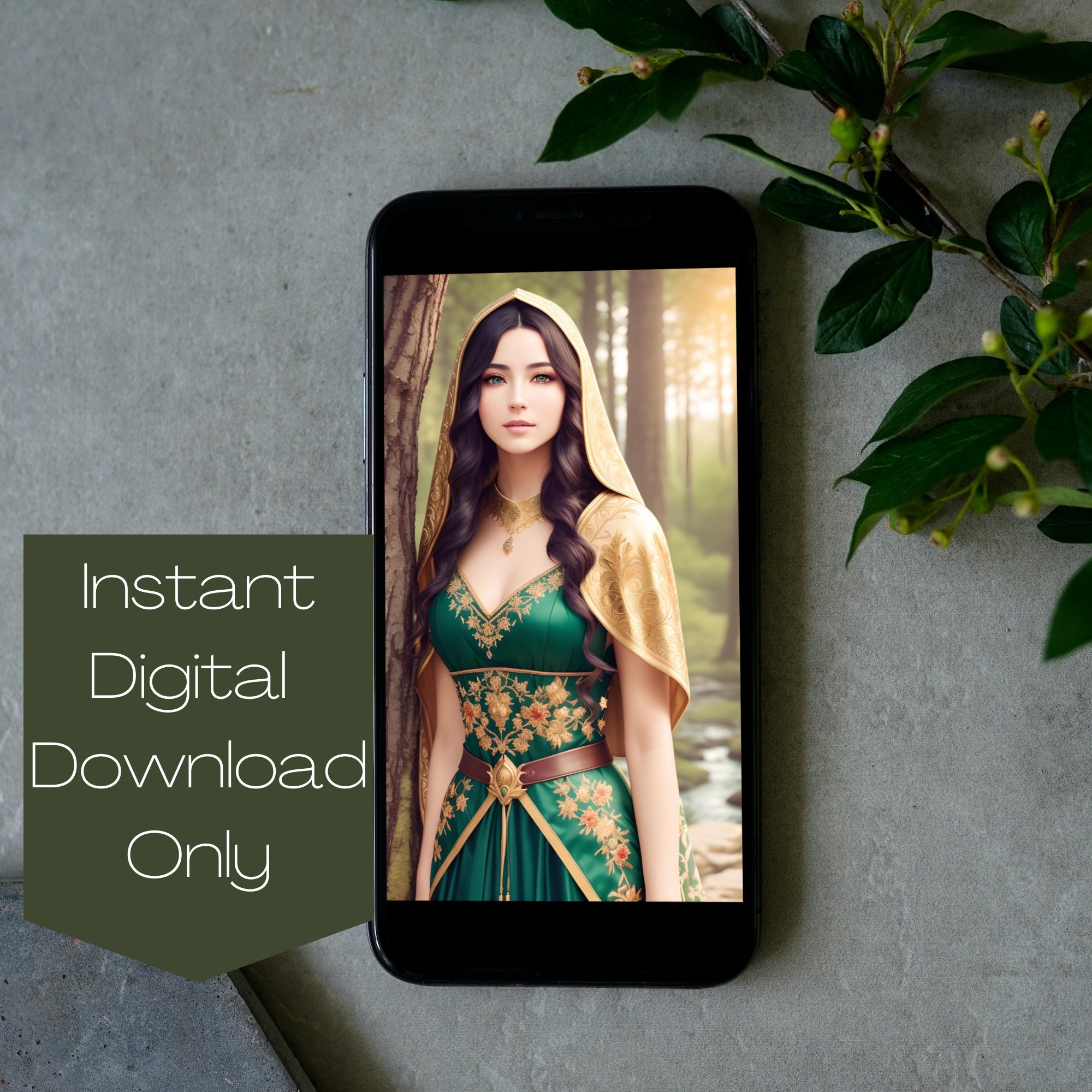 5 Beautiful Forest Elven Ladies Mobile Phone Wallpapers| Elven ...