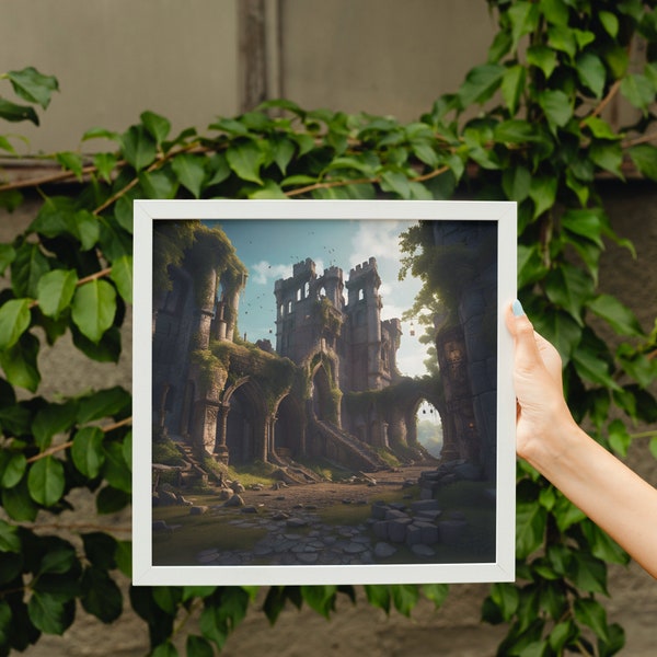 Tranquil Elven Sanctuaries and Gardens Fantasy Digital Prints Set of 50 ...