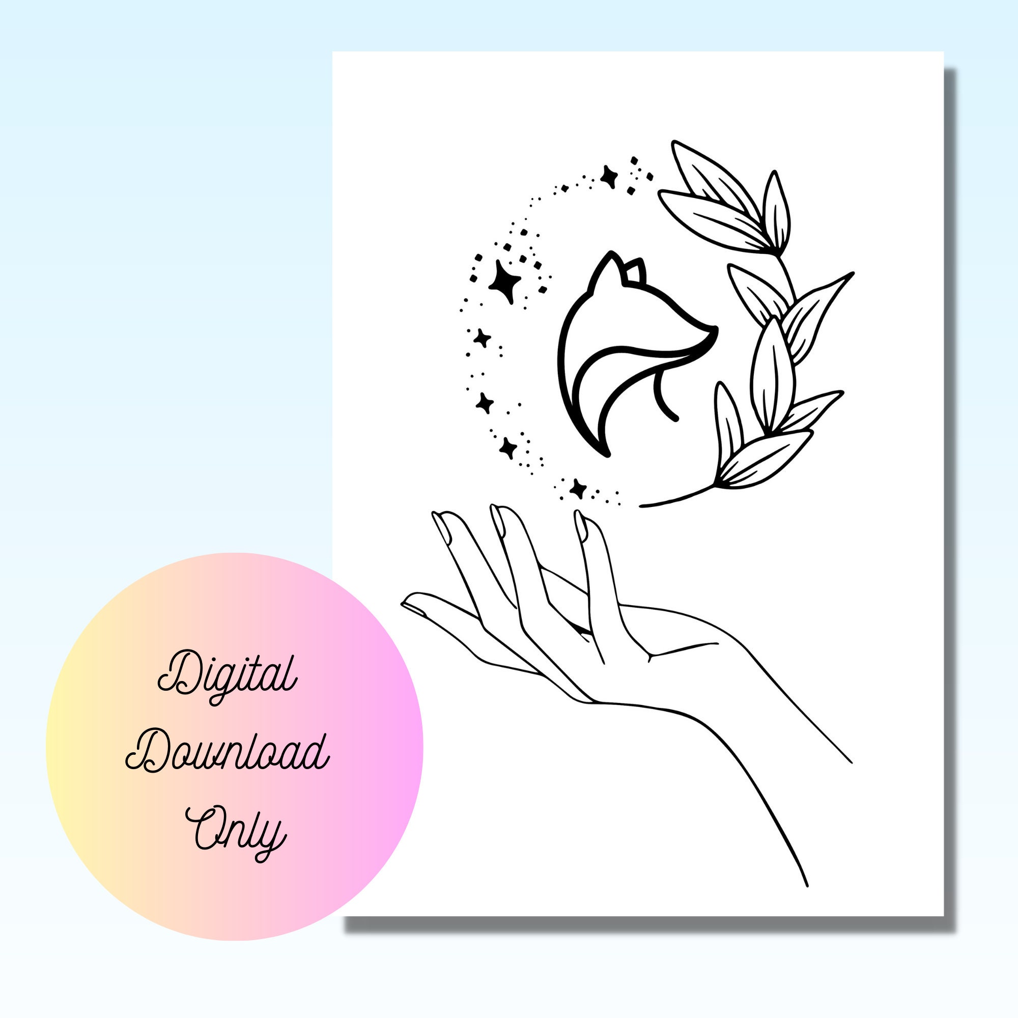 Magical Fox Coloring Pages| Coloring Pages for Adults and Kids ...