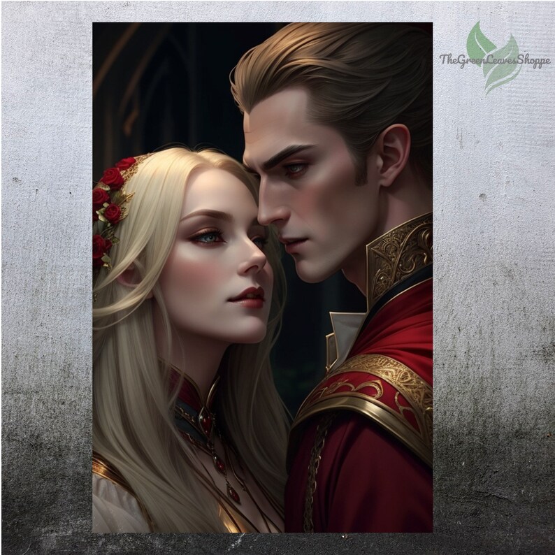 Eternal Love: Victorian Goth Vampire Couples Fantasy Digital Art Prints ...