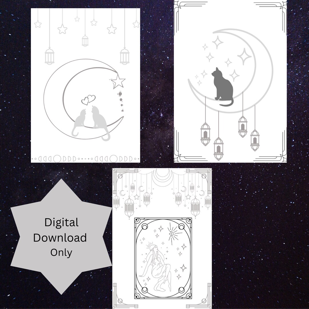 Celestial Coloring Pages| 15 Celestial Coloring Pages for Adults ...