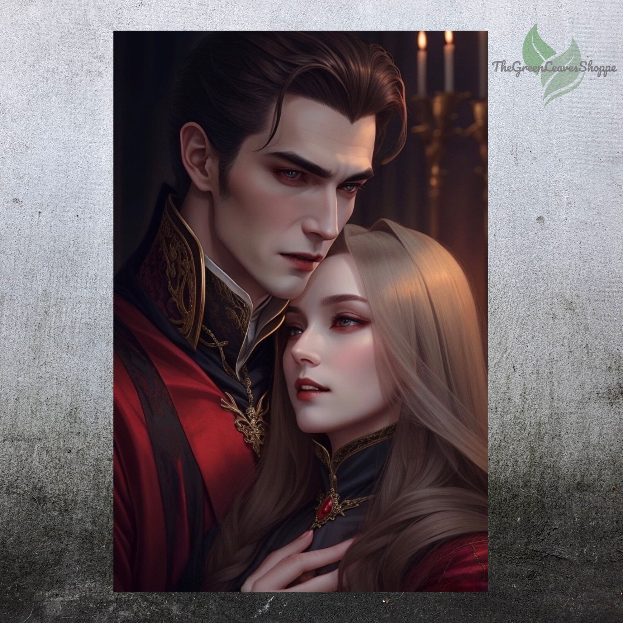 Eternal Love: Victorian Goth Vampire Couples Fantasy Digital Art Prints ...