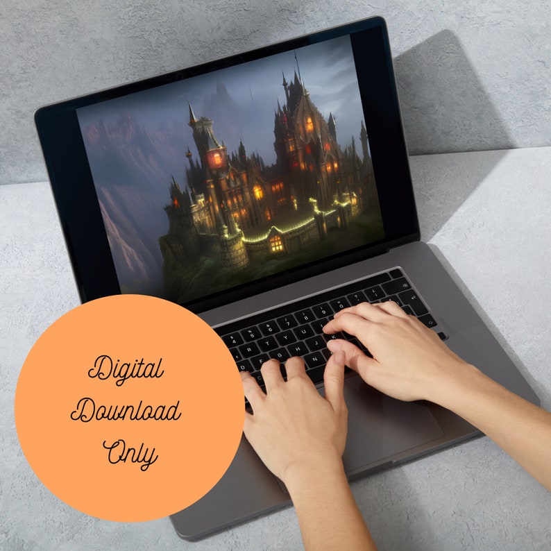 2 Medieval Fantasy Castle Desktop Wallpaper| Digital Download|fantasy ...
