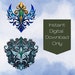8 Elven Heraldry Designs PNG Clipart Bundle| Elven PNG| Fantasy PNG ...