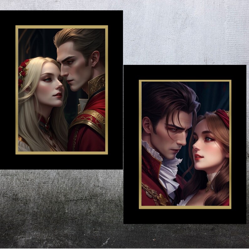 Eternal Love: Victorian Goth Vampire Couples Fantasy Digital Art Prints ...