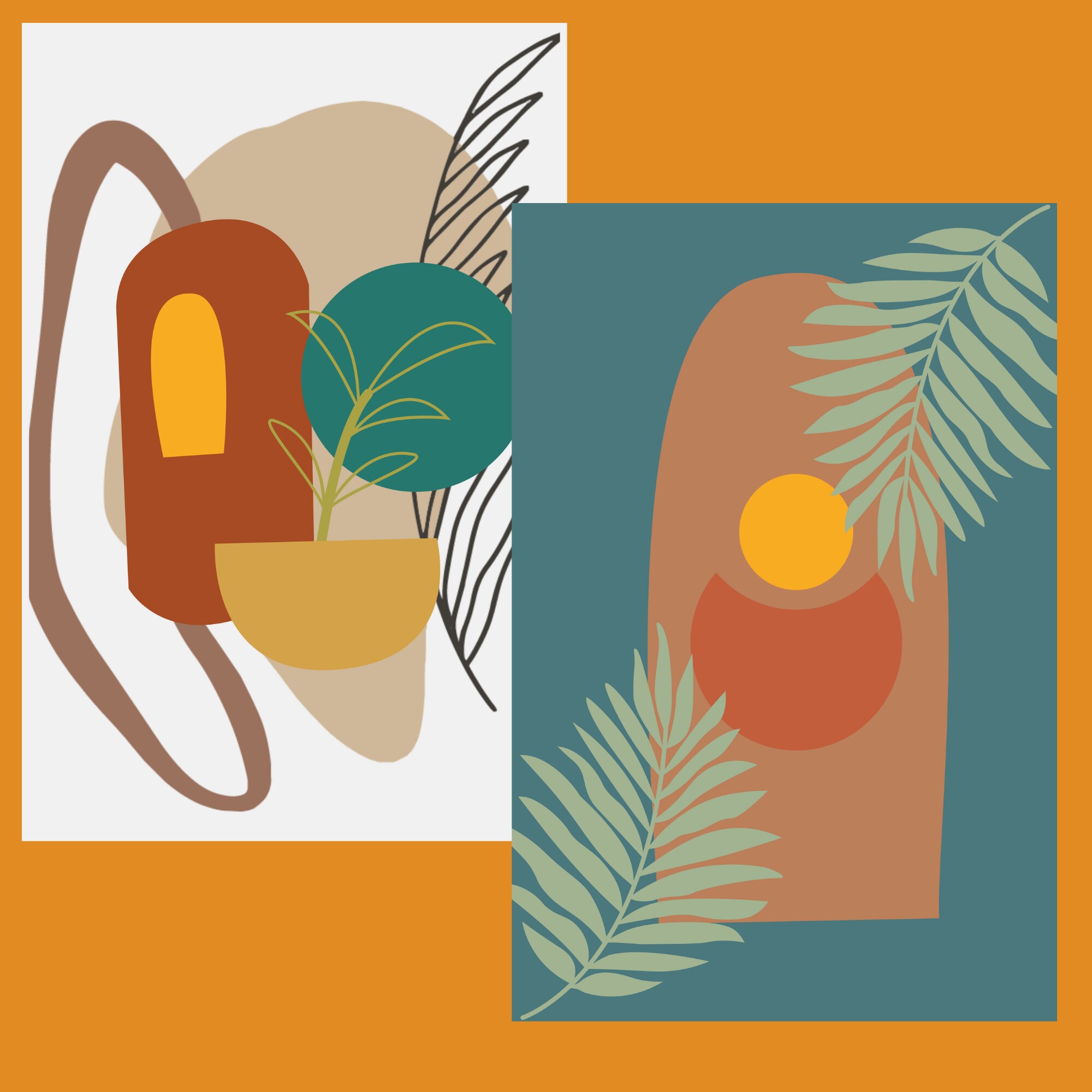 Boho Elegance: Instant Download Geometric and Abstract Boho - Etsy