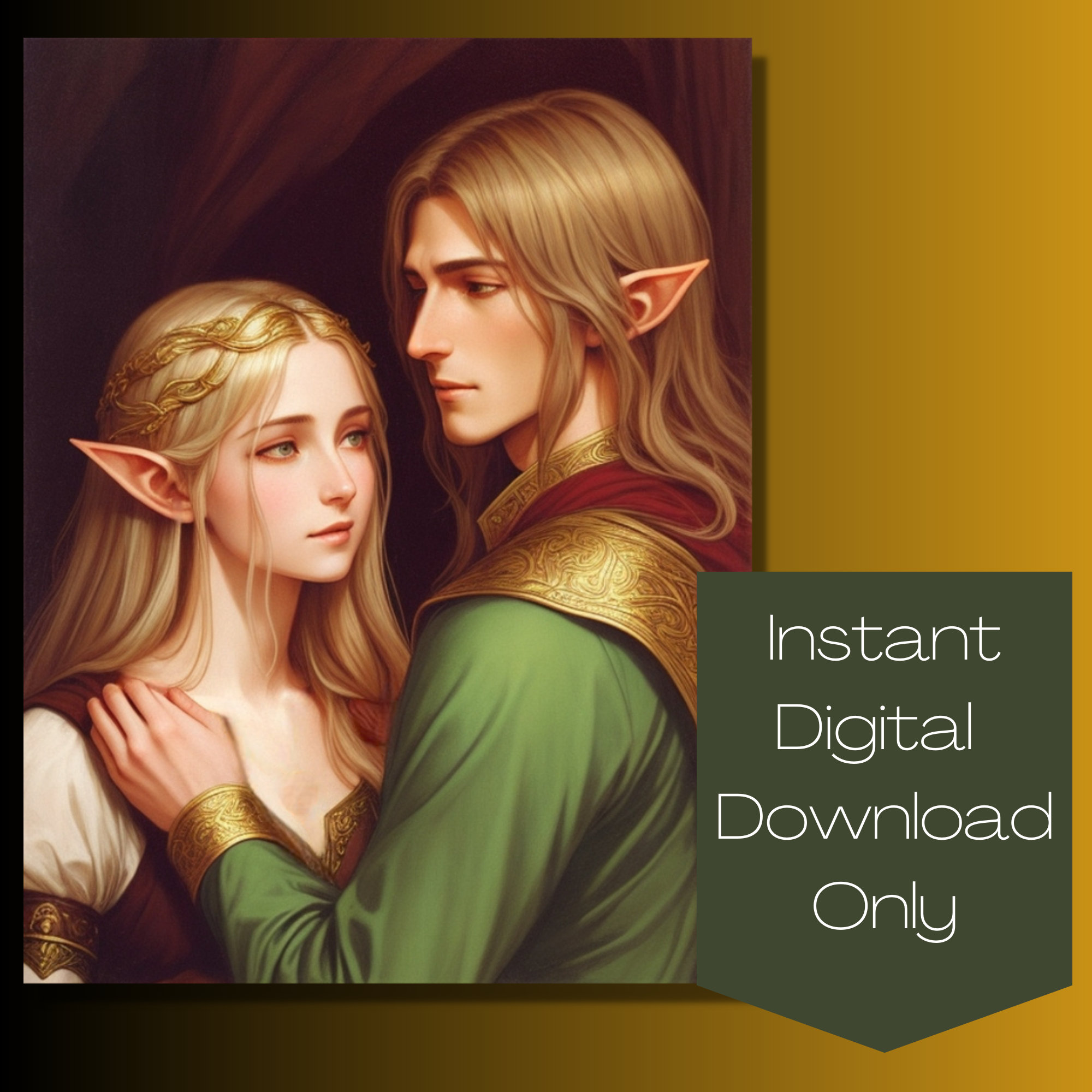 Enchanting and Romantic Elven Couples: Captivating Medieval Fantasy Art ...