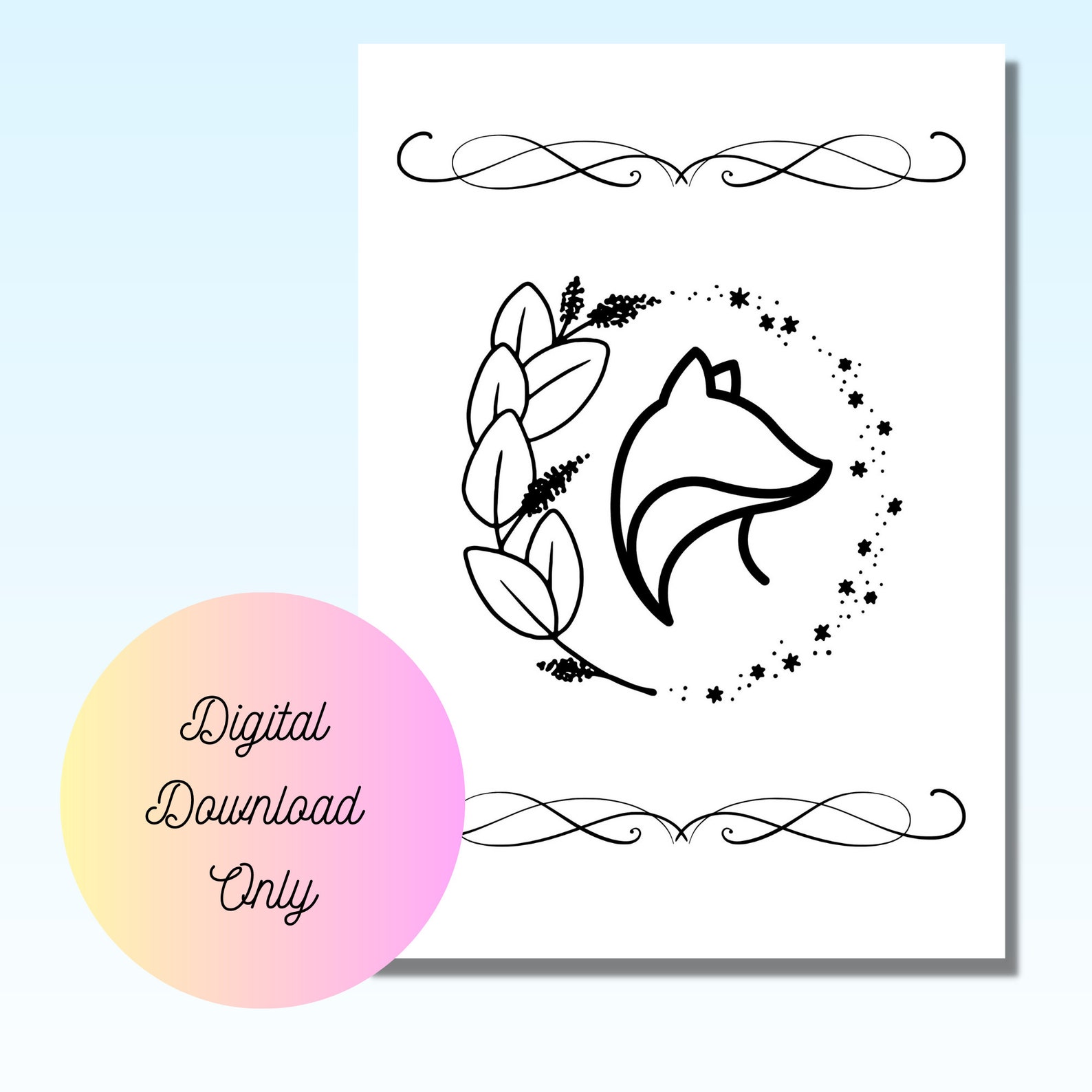 Magical Fox Coloring Pages| Coloring Pages for Adults and Kids ...