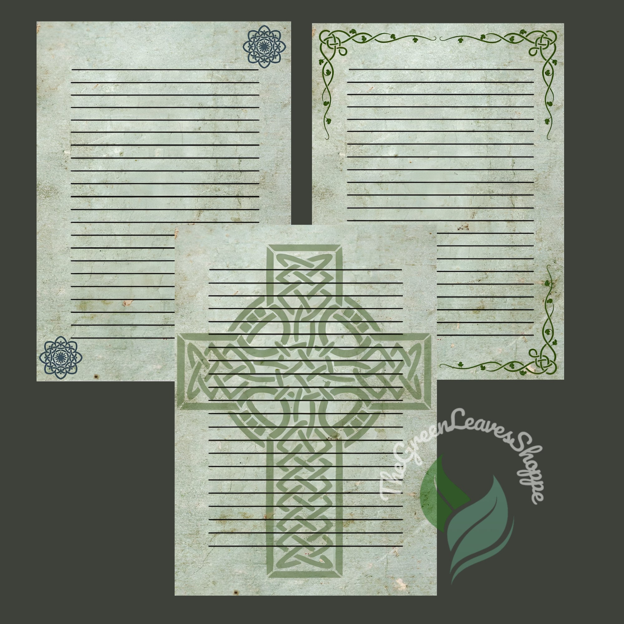 Printable Celtic and Irish Notebook Pages: 24 Different Printable ...