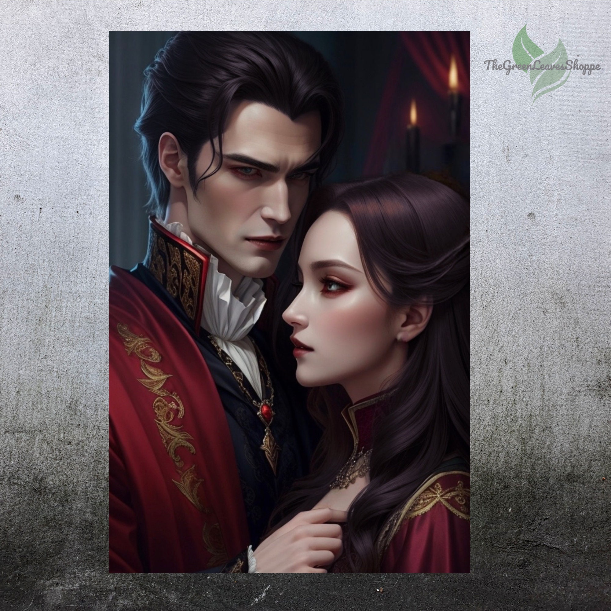 Eternal Love: Victorian Goth Vampire Couples Fantasy Digital Art Prints ...