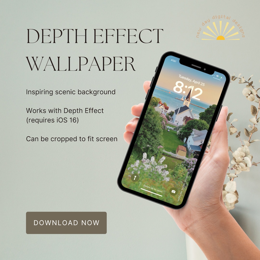 Coastal-inspired Ios 16 Depth Effect Phone Background Wallpaper ...