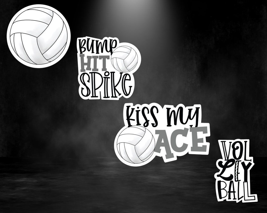 Sporty Volleyball Stickers: Stick 'em Everywhere. Volleyball Lover's ...