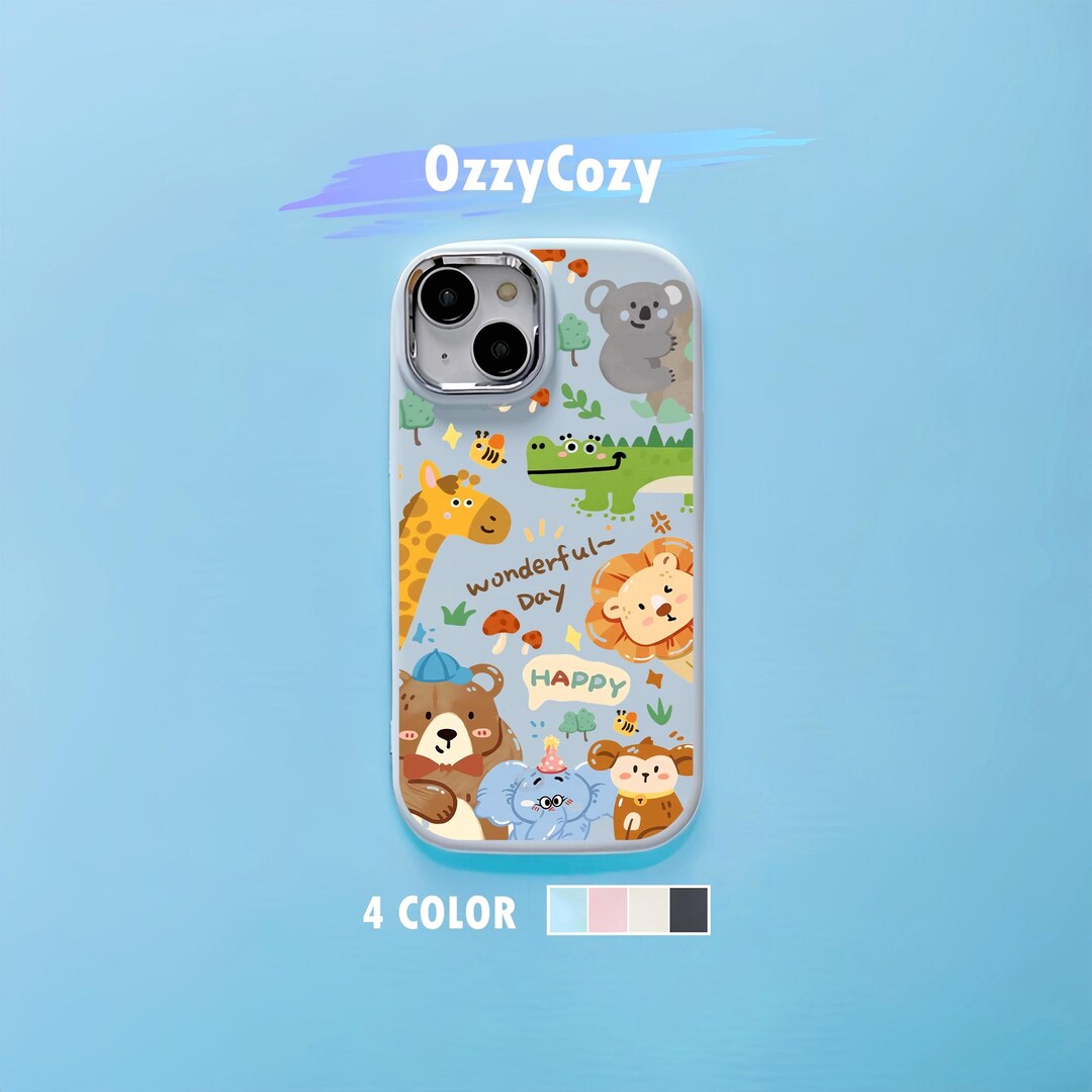 Cartoon Animal iPhone Case,cute Giraffe, Koala, Lion, Crocodile, Bear ...