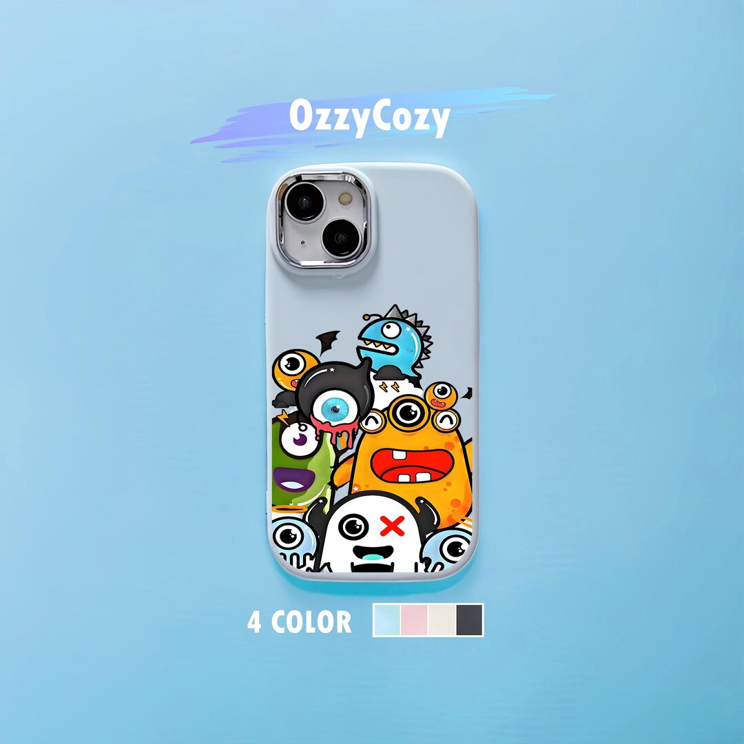Preppy Monster Squad iPhone Case,kawaii Cartoon Design,cute Trendy ...