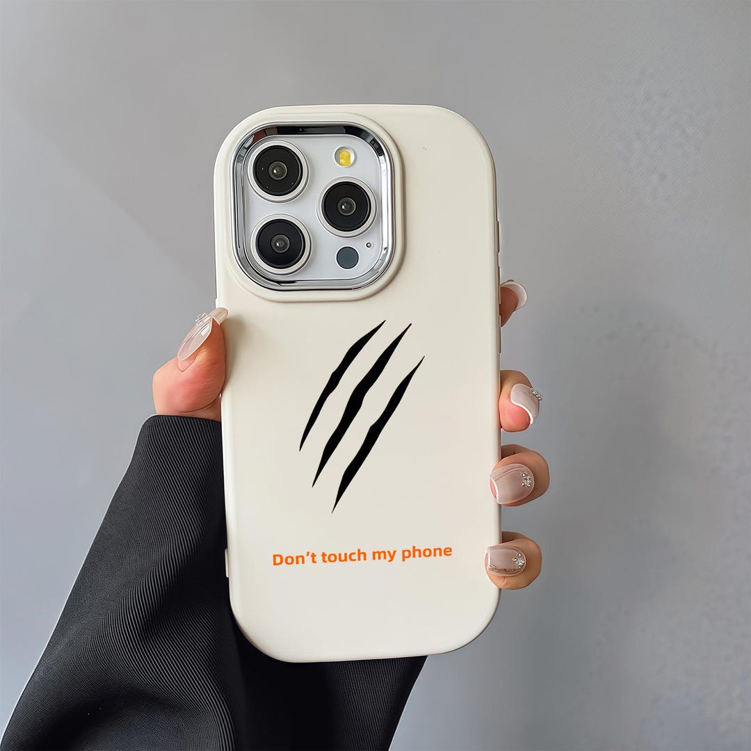 Edgy Claw Print iPhone Case,don't Touch My Phone Text,cool Scratch ...