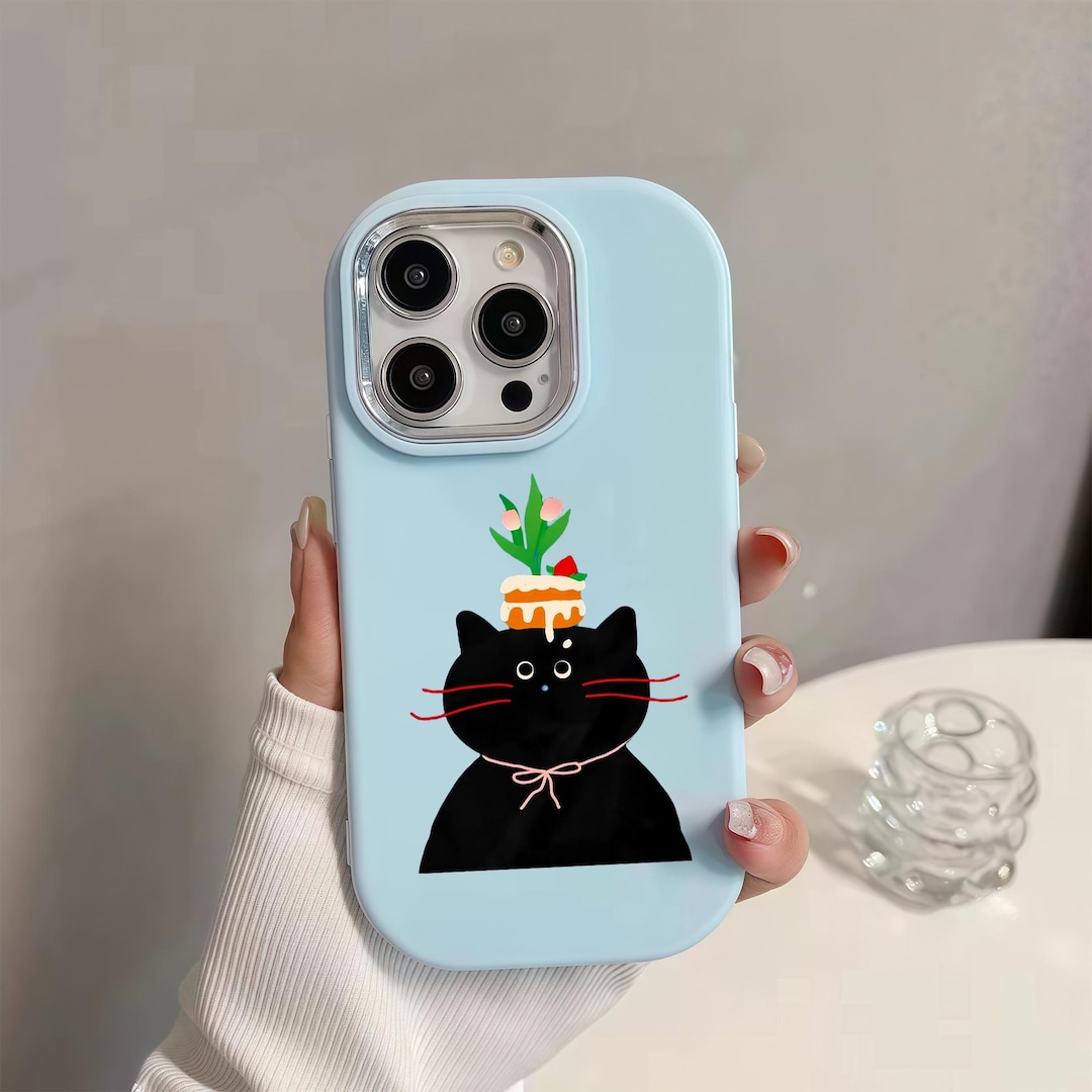 Cute Cat Cartoon iPhone Case,adorable Kawaii Design,trendy College ...