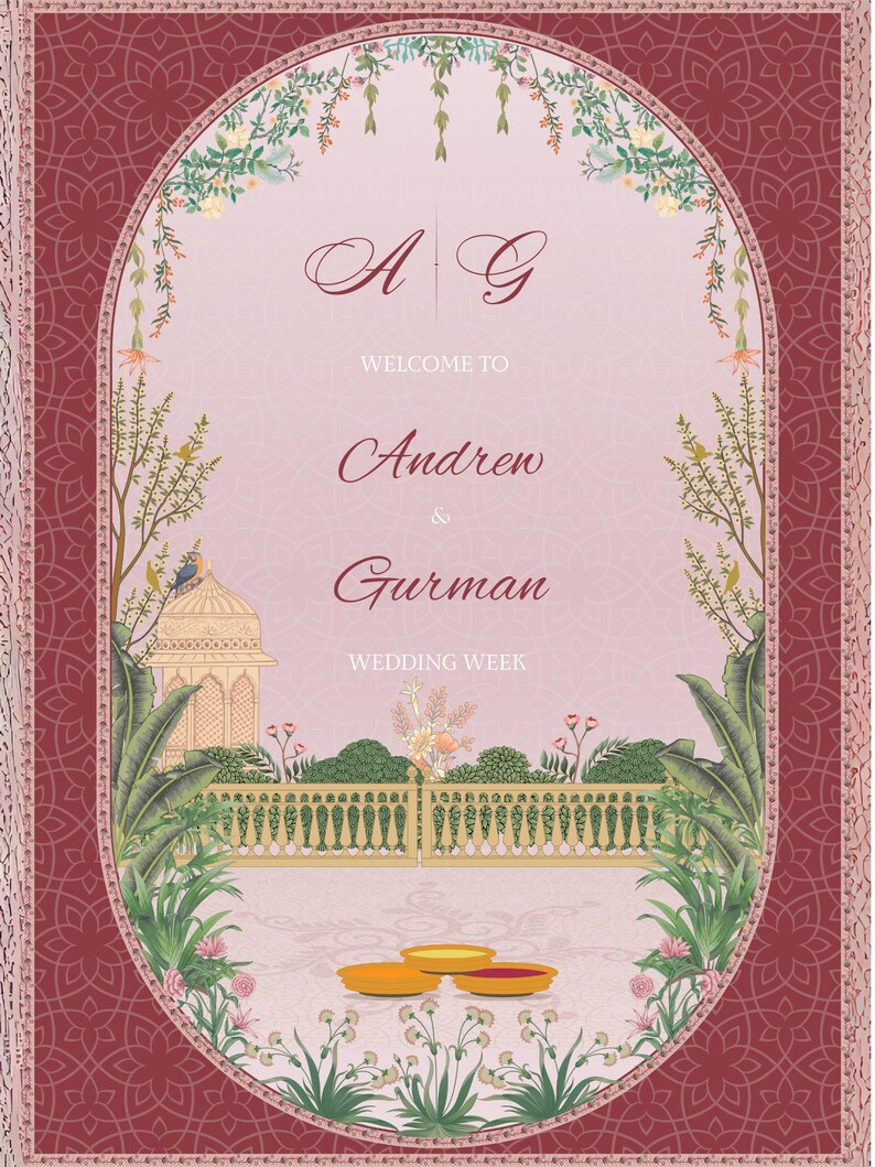 Indian Wedding Sign | Welcome Sign | Digital File | Customize ...