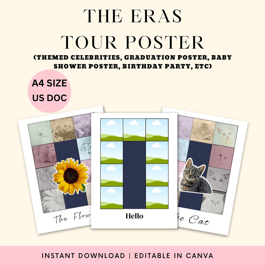 The Eras Poster Template, Editable Concert Poster, Create Your Own Eras ...