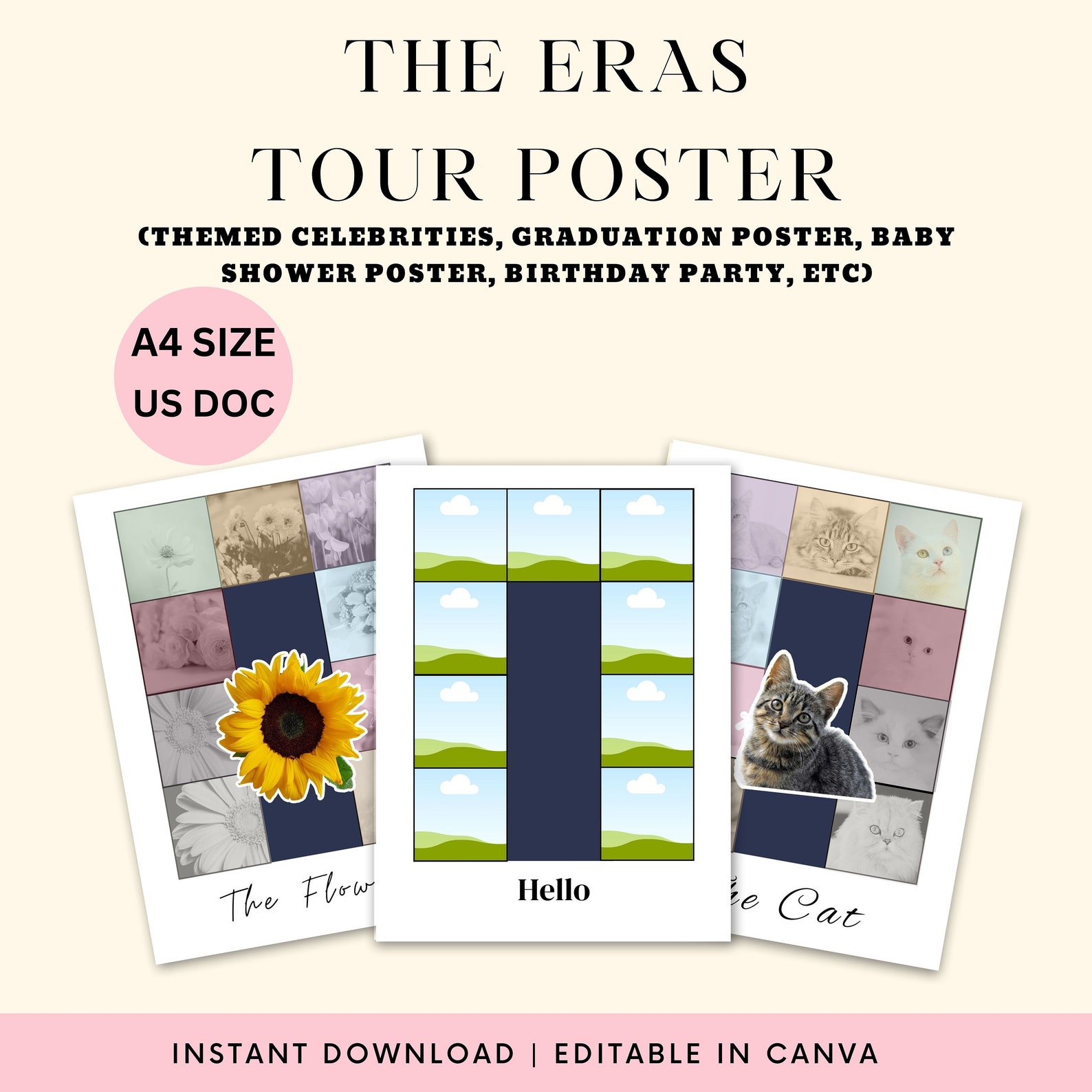 The Eras Poster Template, Editable Concert Poster, Create Your Own Eras ...