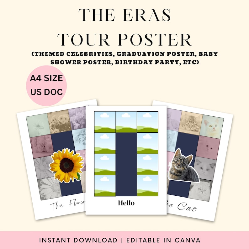 The Eras Poster Template, Editable Concert Poster, Create Your Own Eras ...
