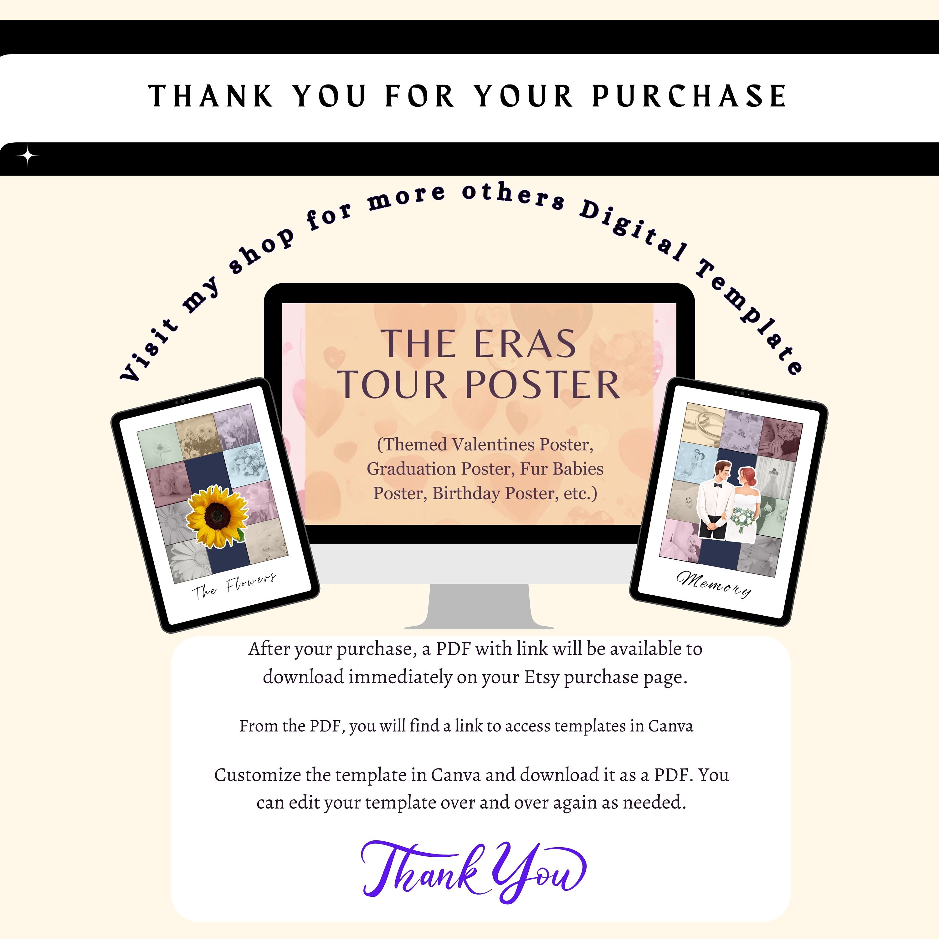 The Eras Poster Template, Editable Concert Poster, Create Your Own Eras ...