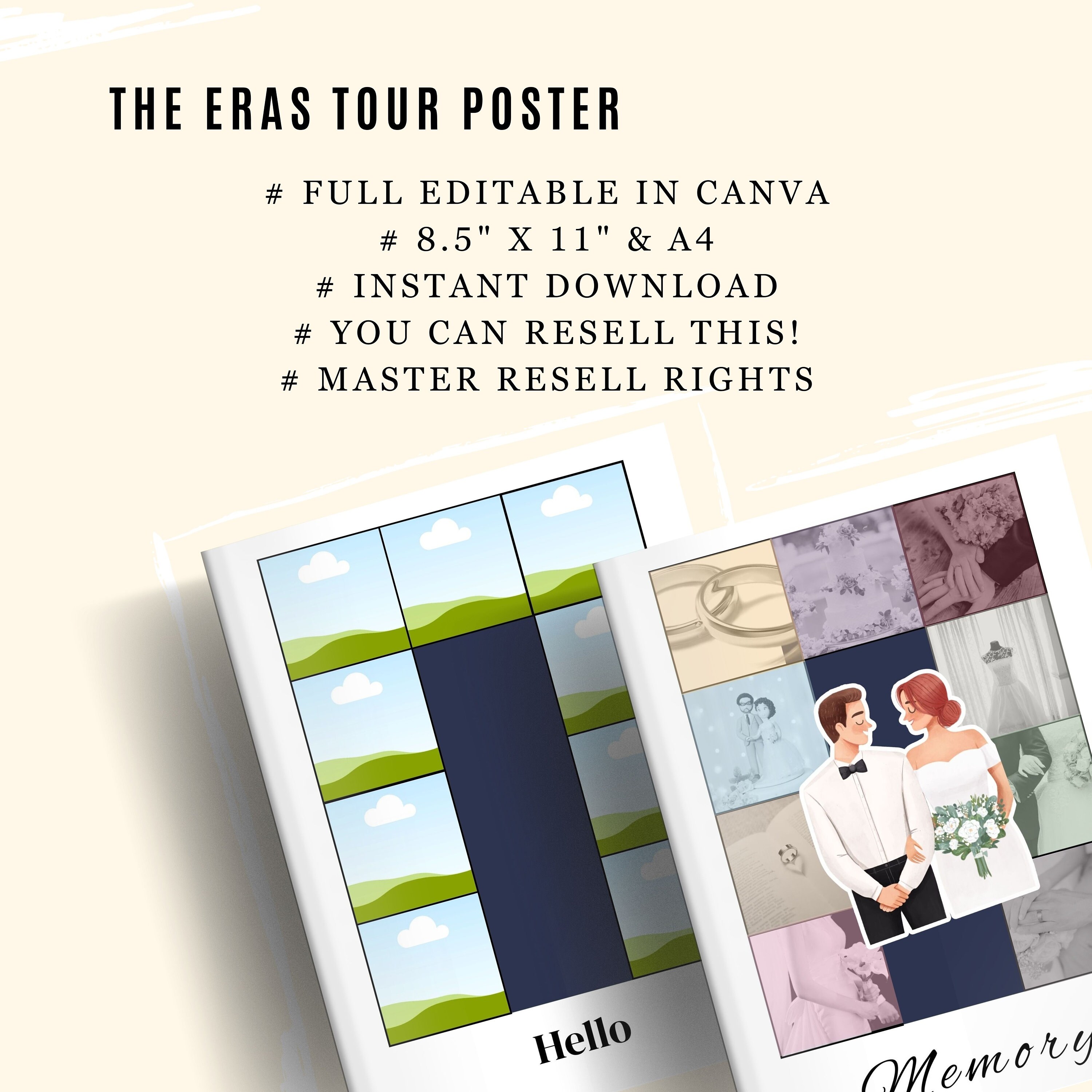 The Eras Poster Template, Editable Concert Poster, Create Your Own Eras ...