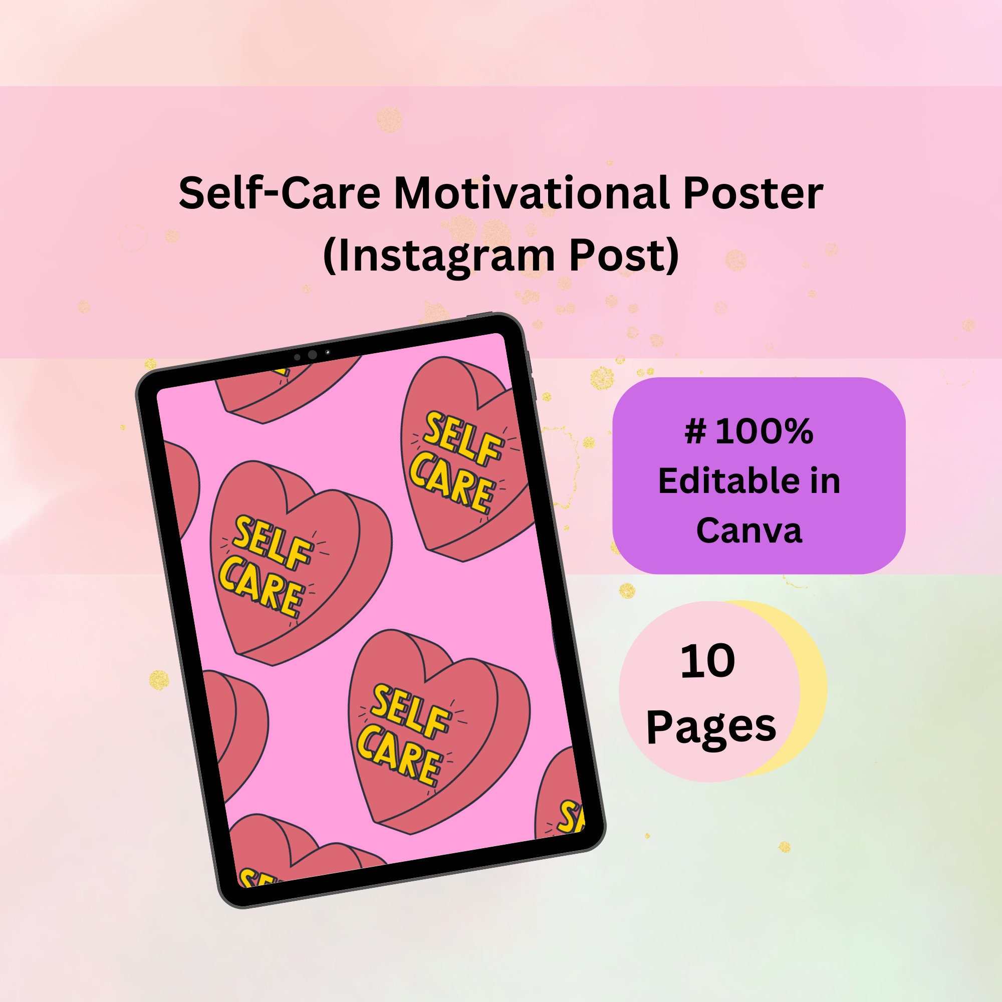 Self-care Motivational Poster Self-care Instagram Post - Etsy