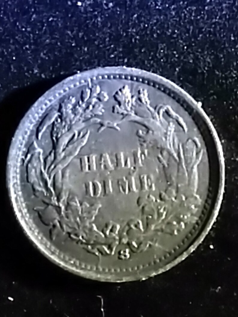1868 S Seated Liberty Half Dime xf Condition low Mintage 280.000 - Etsy